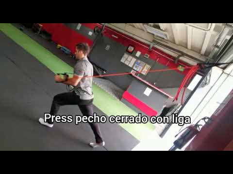 Press pecho cerrado con liga - YouTube
