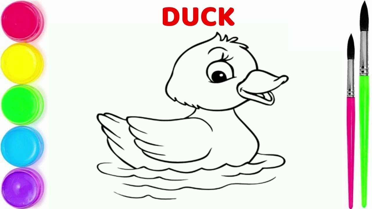 Mewarnai Gambar Bebek Untuk Anak | Belajar Warna dan Belajar Bahasa ...