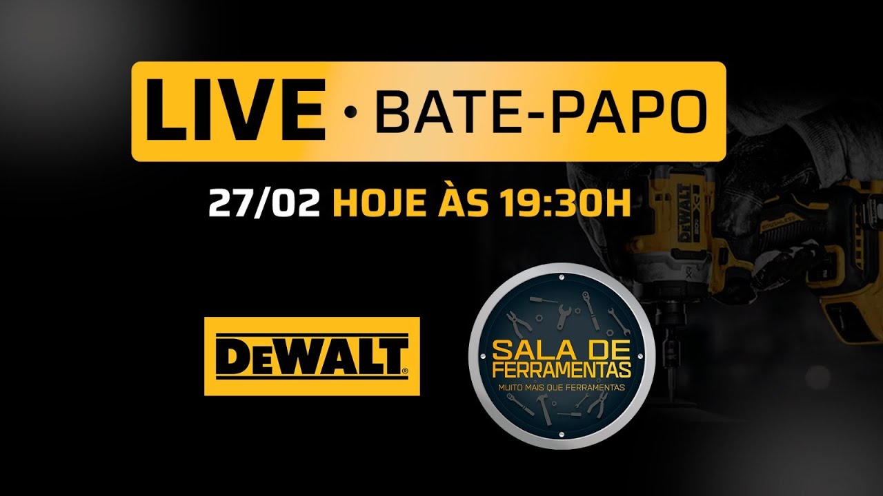 LIVE COM CONVIDADO ESPECIAL, BLOTON DIAS DA DEWALT UM SUPER BATE PAPO ...
