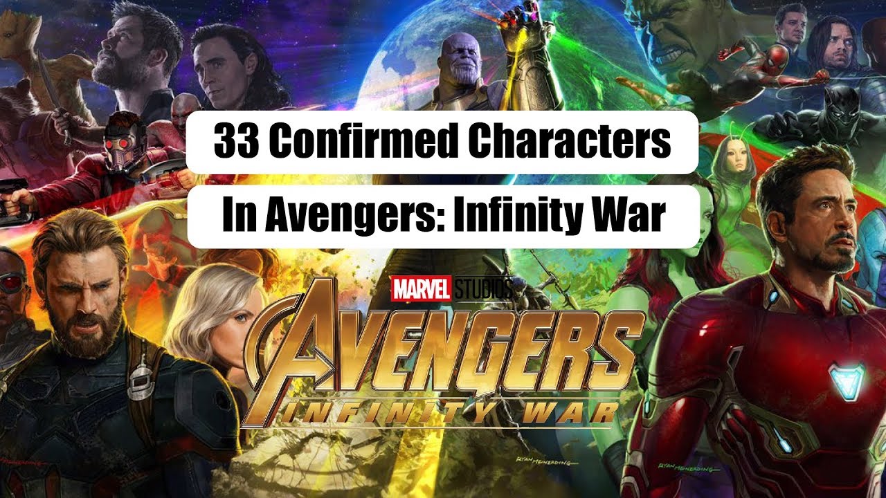 33 Confirmed Characters In Marvel Avengers: Infinity War - YouTube