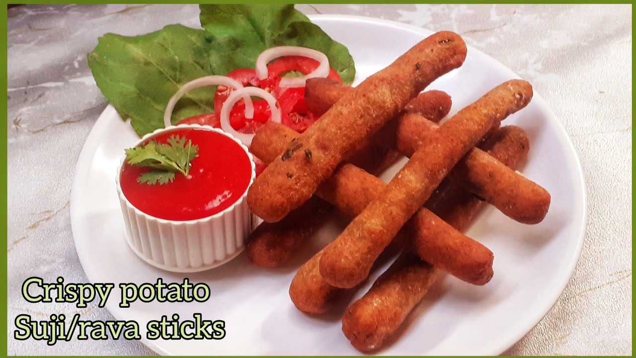Crispy potato suji sticks|| potato rava sticks(dawat-e-iftar)recipe by ...