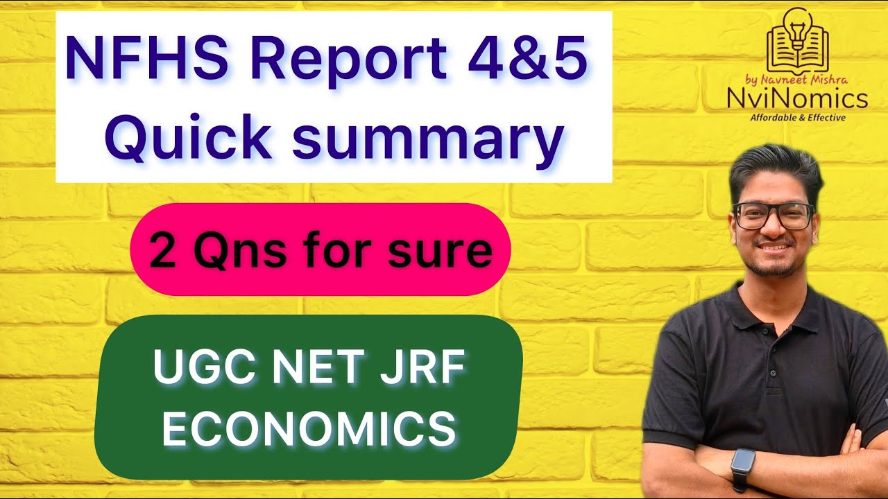 VVI National Family Health Survey Report 4 & 5 ( NFHS) for UGC NET JRF ...