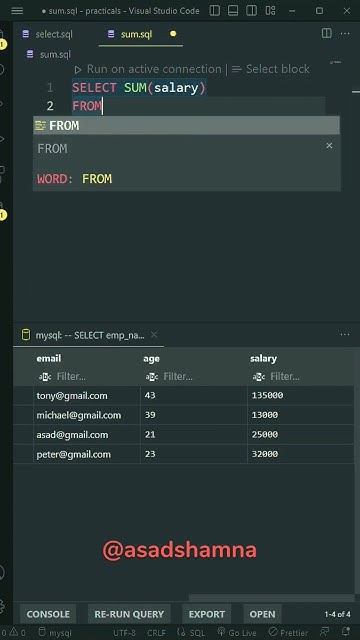 Mysql Sum Function Shorts Mysql Html Css Coding Python Javascript Youtube
