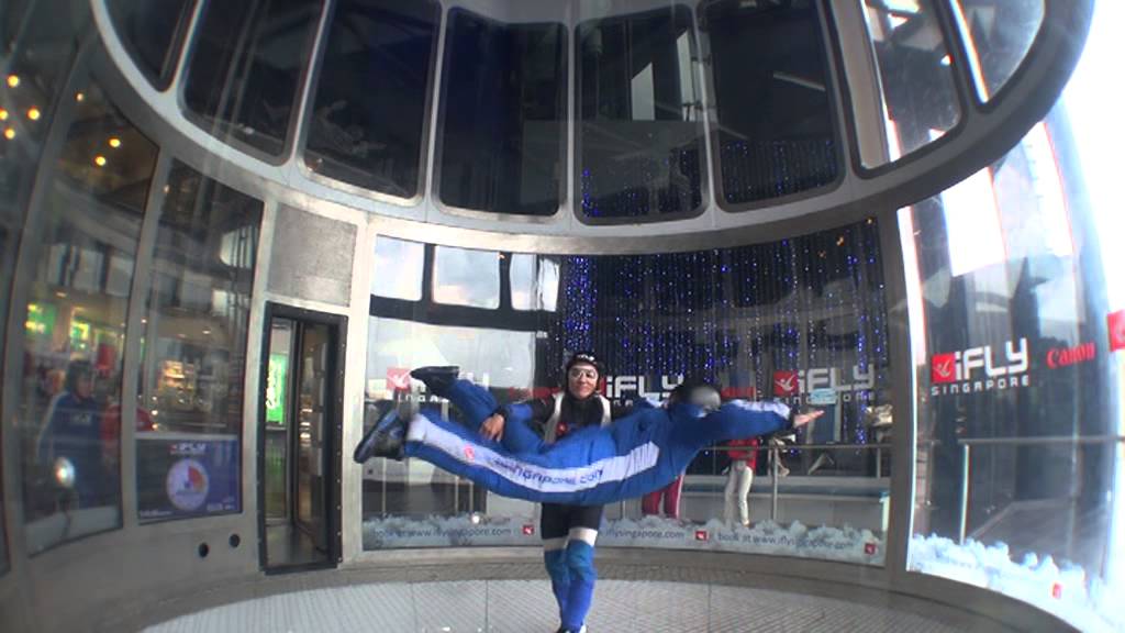 IFLY Singapore indoor wind tunnel FanTastic experience. - YouTube