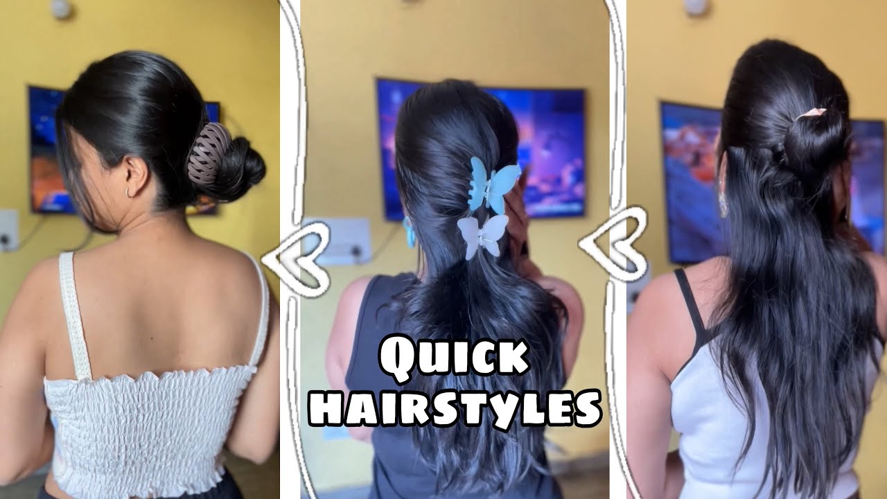 Emergency Hairstyles for when you have no time 🤩 | Quick & Easy ...