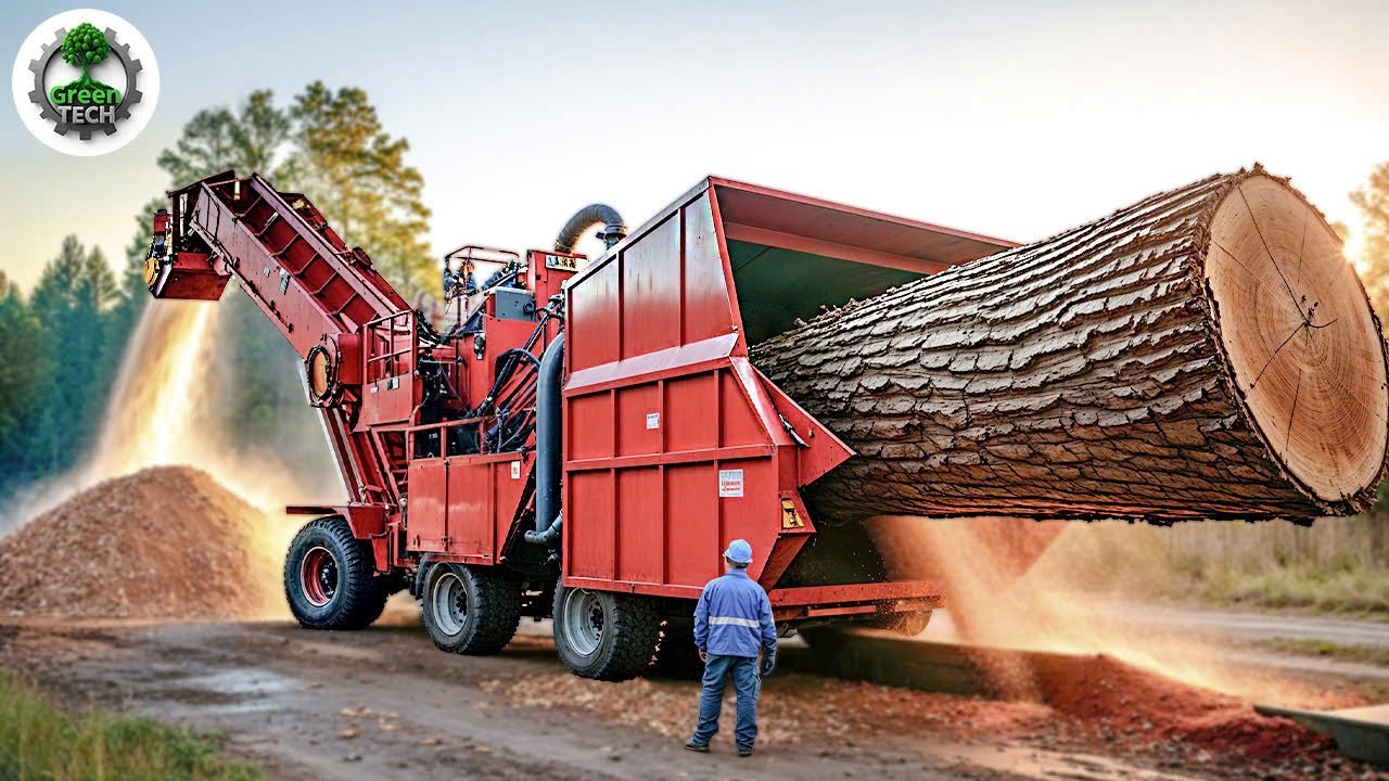 Dangerous Fastest Monster Wood Chipper In Acition | Incredible Tree ...
