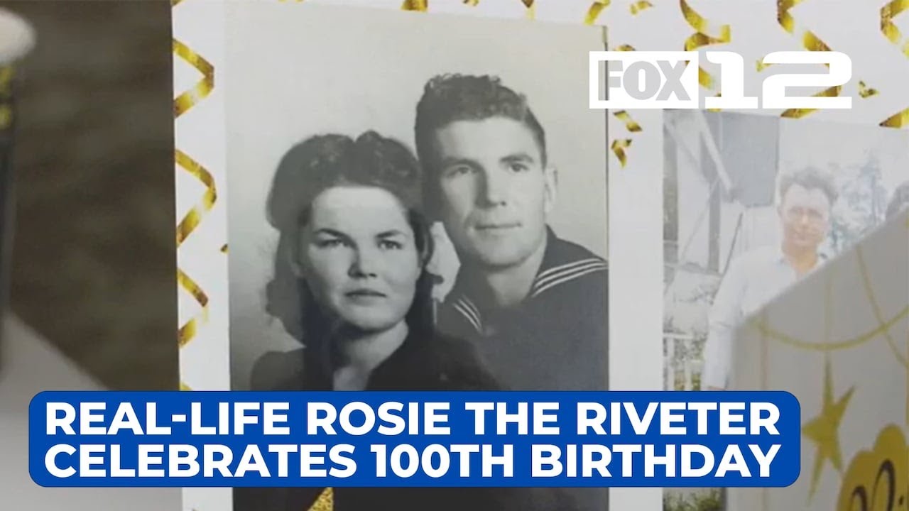 Real-life Rosie the Riveter celebrates 100th birthday in Tualatin - YouTube