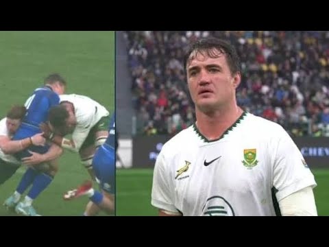 “Controversial Red Card! Springboks Down to 14 Men Against Italy | Full ...
