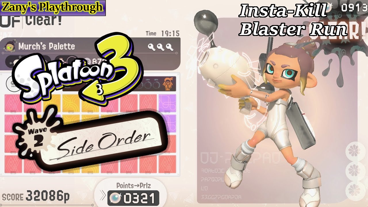 Splatoon 3: Side Order - Insta-Kill Blaster Run - YouTube