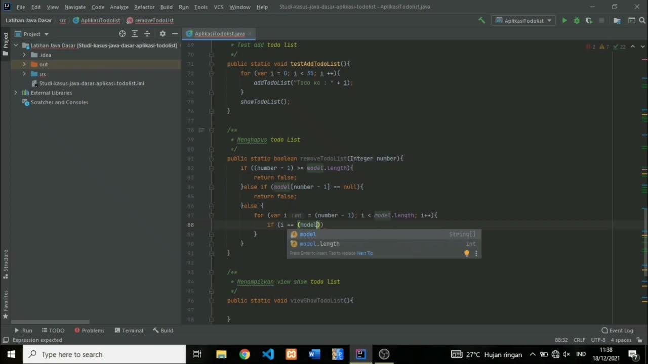 Aplikasi Todolist dengan Java dasar berbasis terminal - YouTube