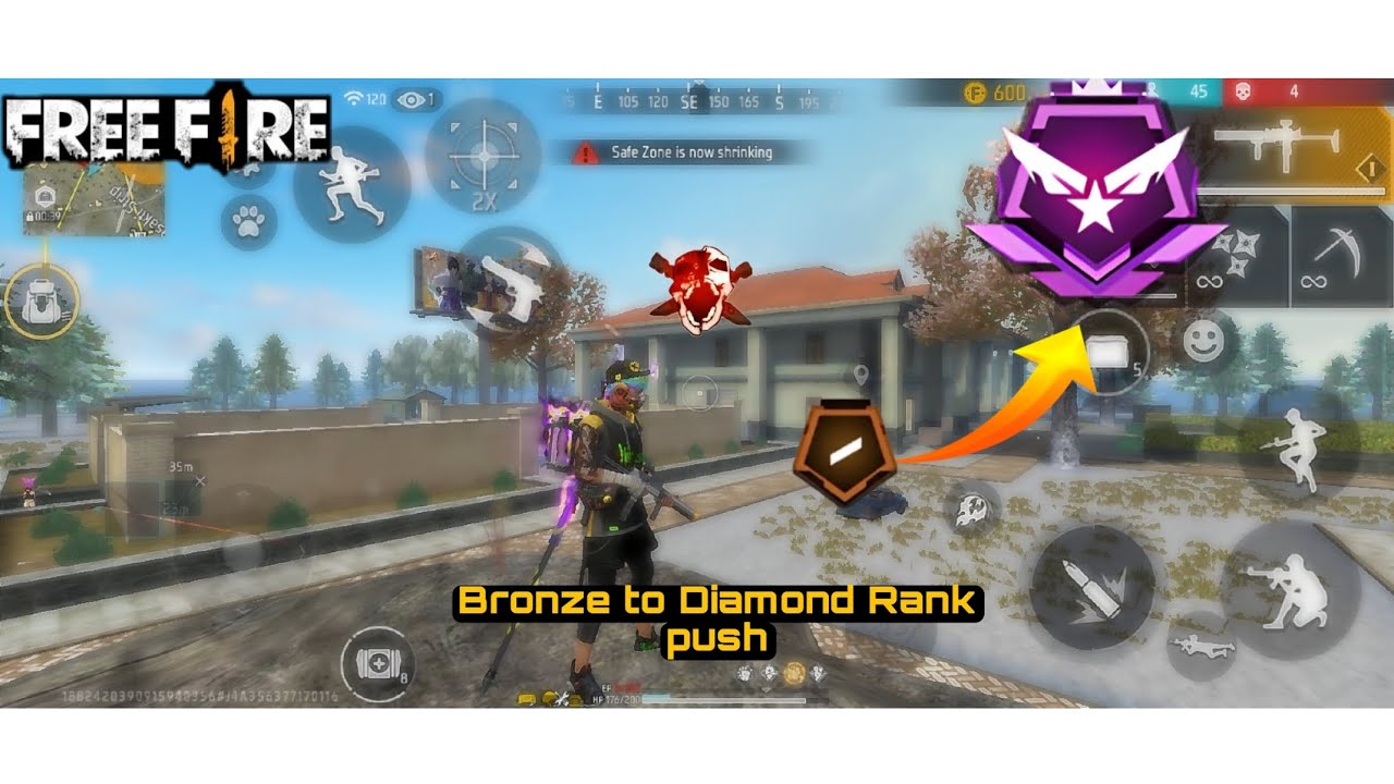 BRONZE TO DIAMOND RANK PUSH FF | REDME NOTE 12 4G Gameplay - YouTube