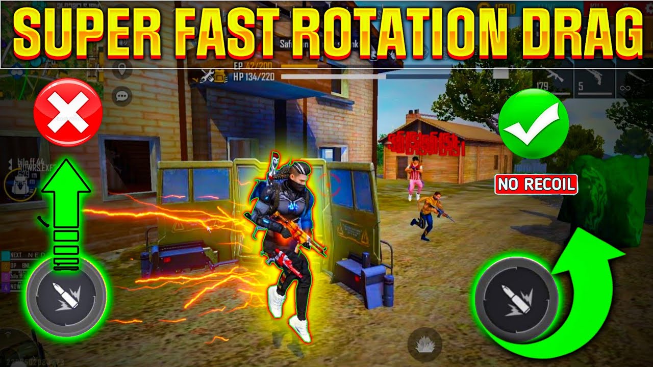 New Rotation Drag One Tap Headshot Trick | Rotation Drag Trick Free Fire| Rotation drag in free ...