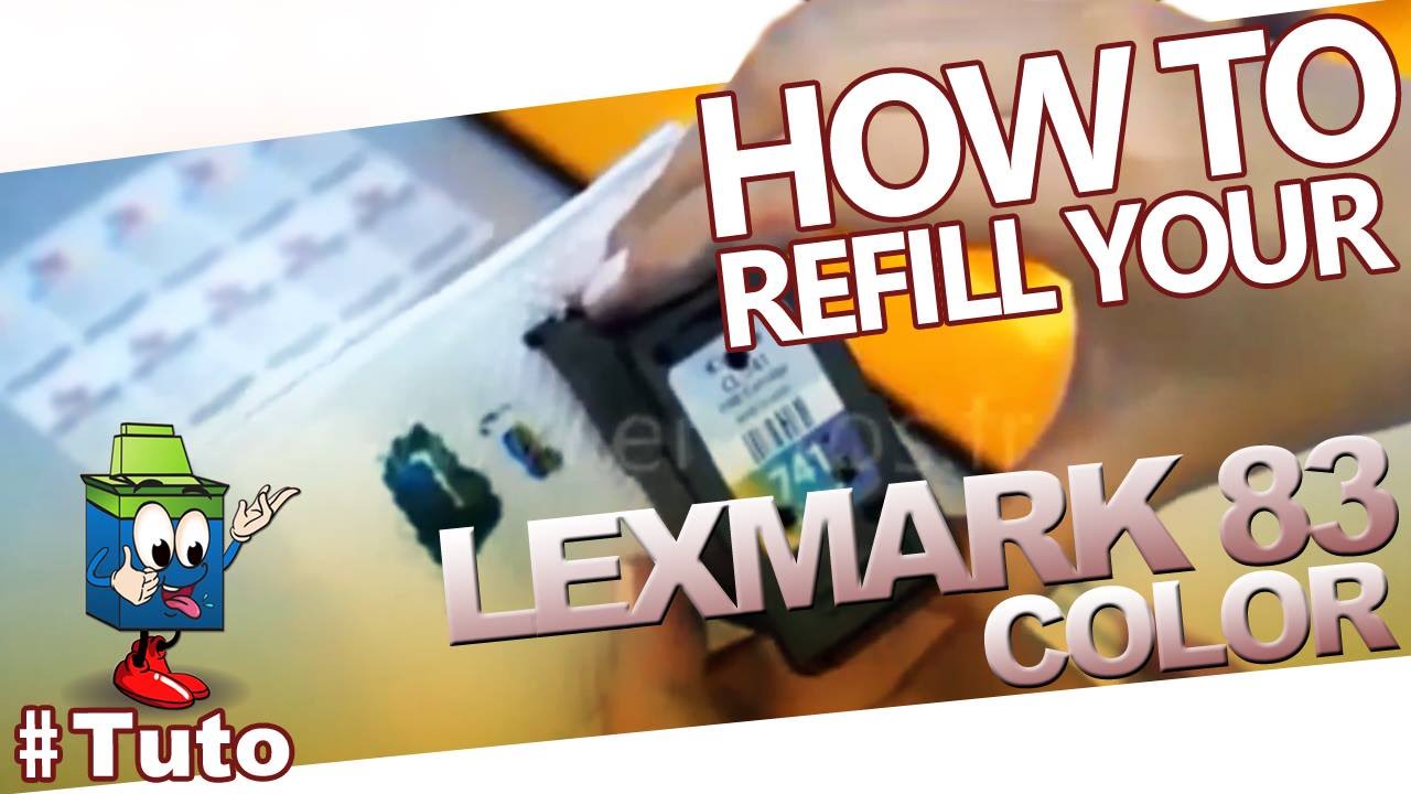 Lexmark 83 Color Cartridge : How To Refill The Cartridge - YouTube