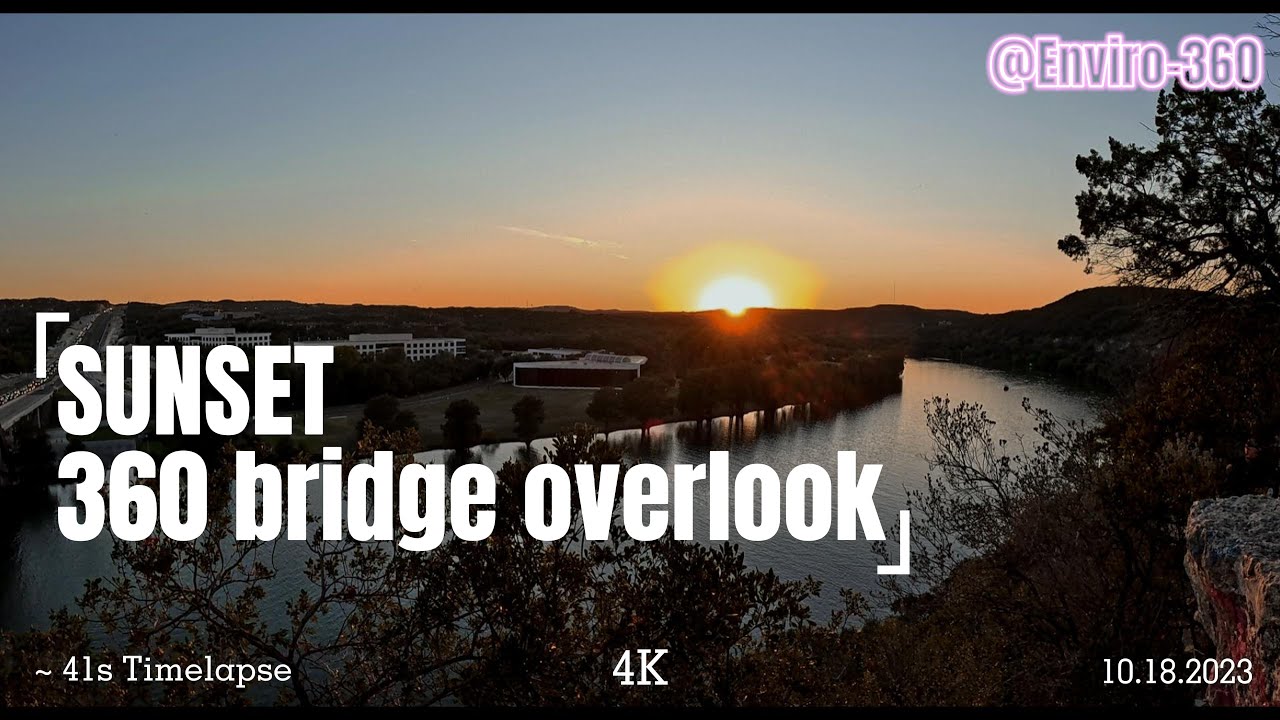 A Sunset Timelapse from Austin's 360 Bridge Viewpoint - see how moon ...