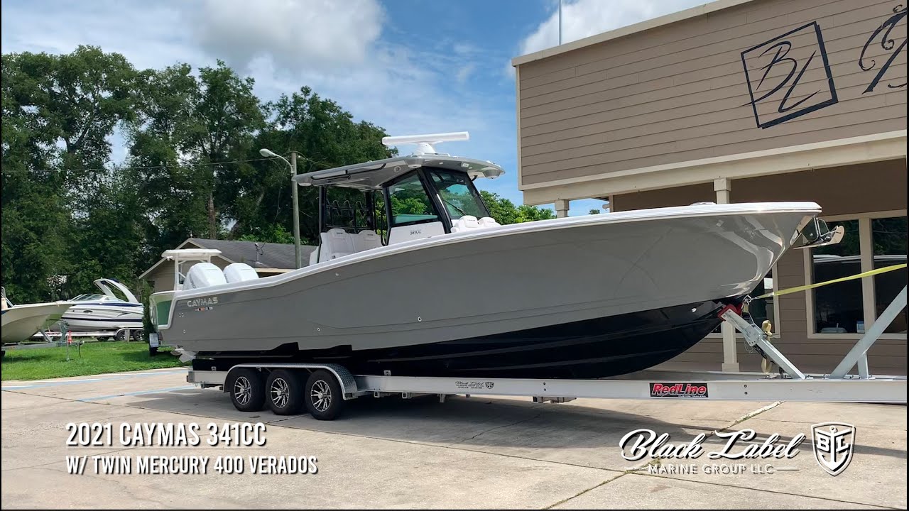 Caymas 341CC With Twin Mercury Verado Outboards - YouTube