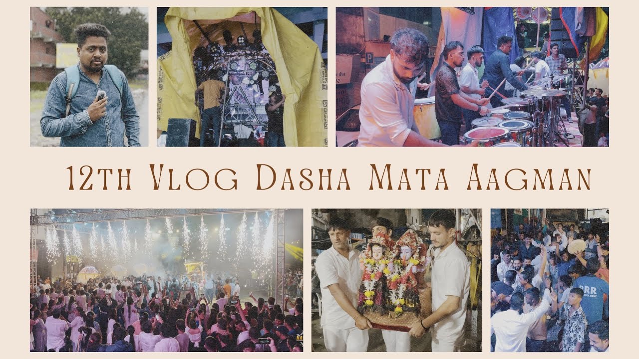 12th 🔥🥁 Vlog || Naren & Band || Dashma Mata Aagman Nanpura || First ...