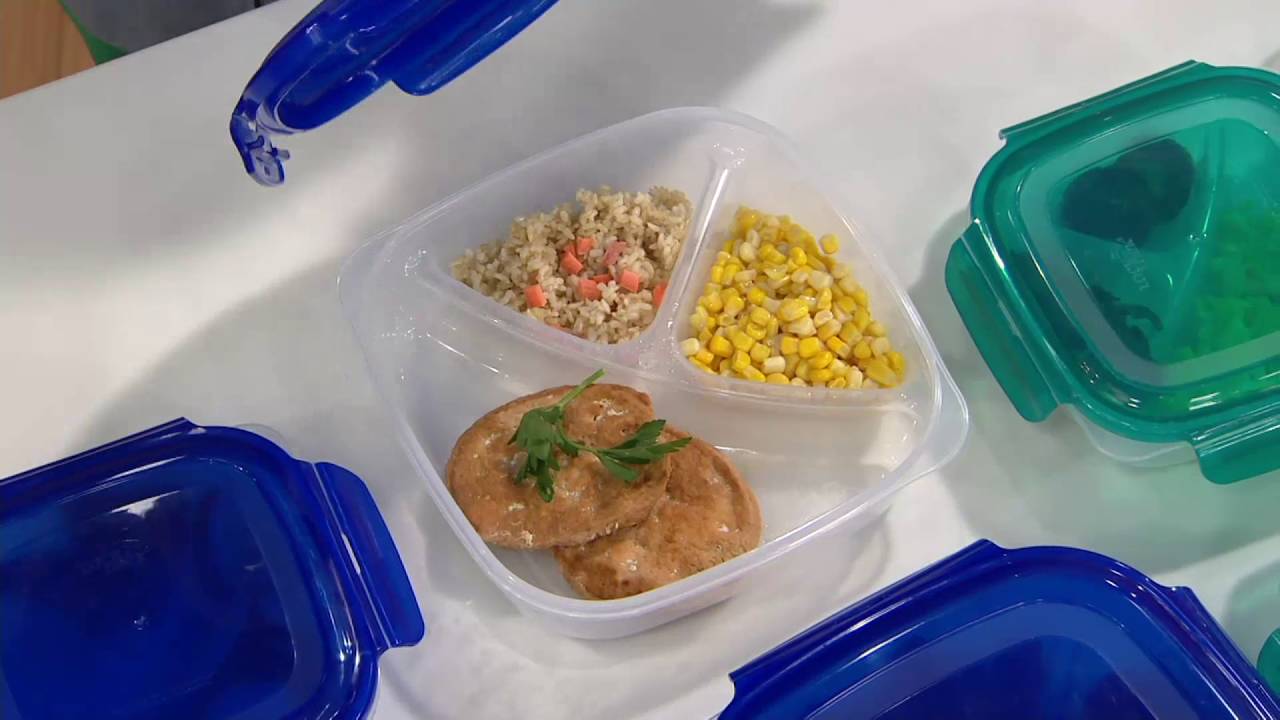Lock & Lock 4 piece Divider Plates w/ Color Lids on QVC - YouTube