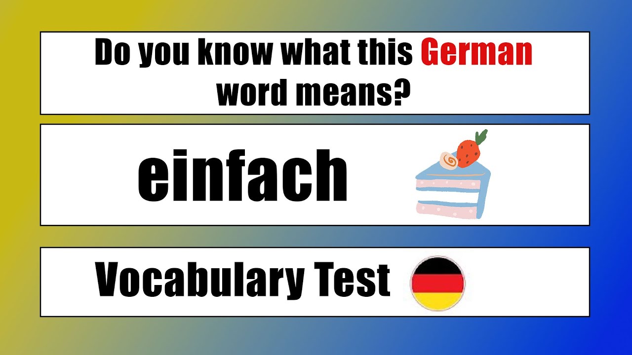 Can you guess 20/20? - German Vocabulary Test for Beginners - YouTube