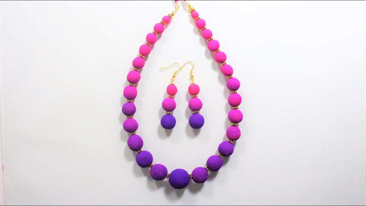 DIY Polymer Clay Gradient Necklace Set - YouTube