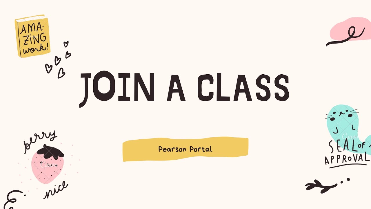 Join a class Pearson platform - YouTube
