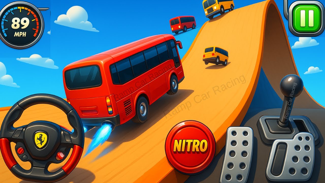 Crazy Bus Mega Ramp Impossible Racing - Bus Stunts Impossible Tracks ...