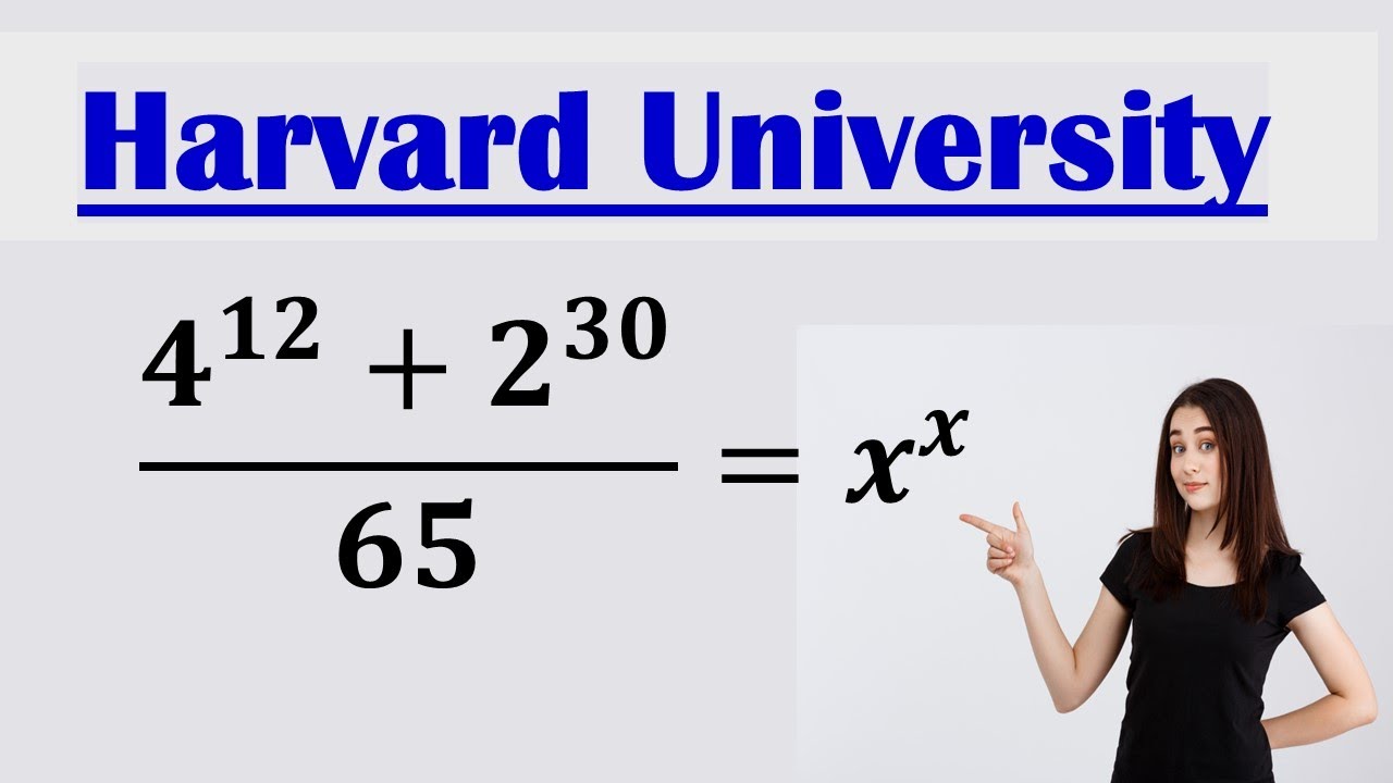 Solving a 'Harvard' University entrance exam - YouTube