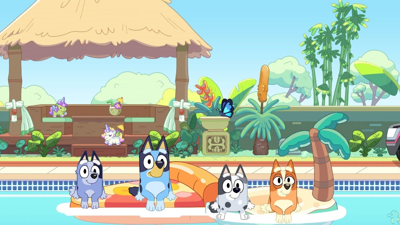 Bluey: Swimming Pool Fun - YouTube