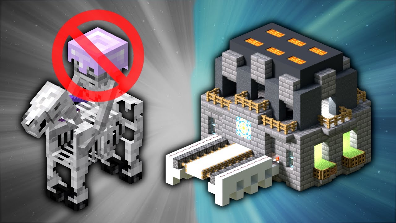 Minecraft: How to Build a Skeleton Horseman Proof House - YouTube