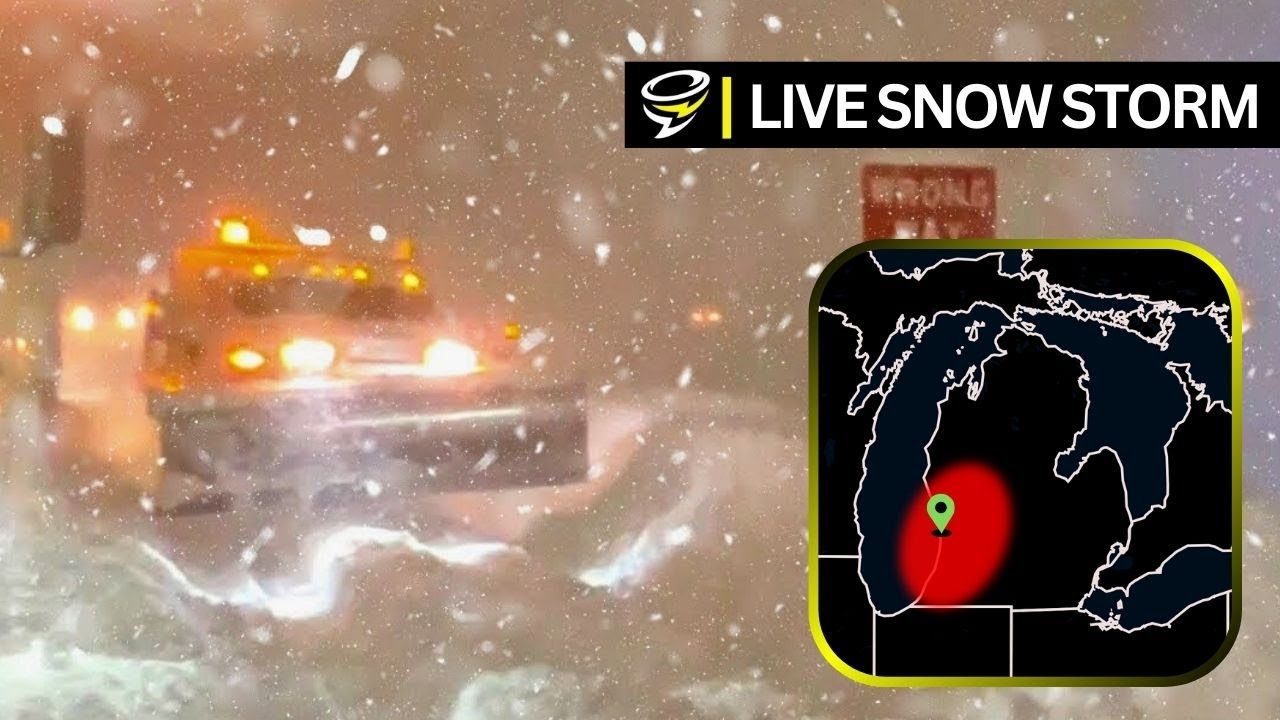 ️ Heavy Snow: Winter Storm Warning in Michigan, Live Storm Chaser - YouTube