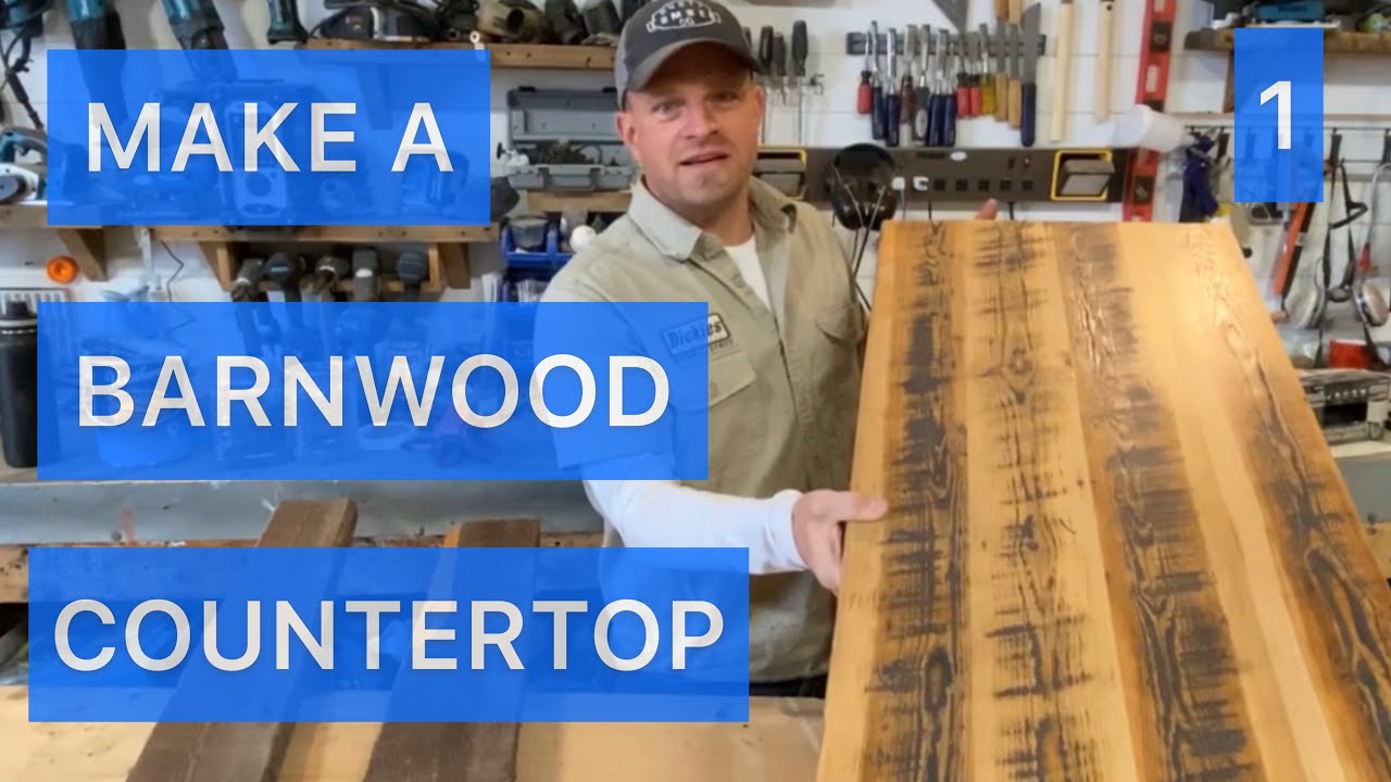 PART 1 How to build a solid barnwood counter top / table top - YouTube