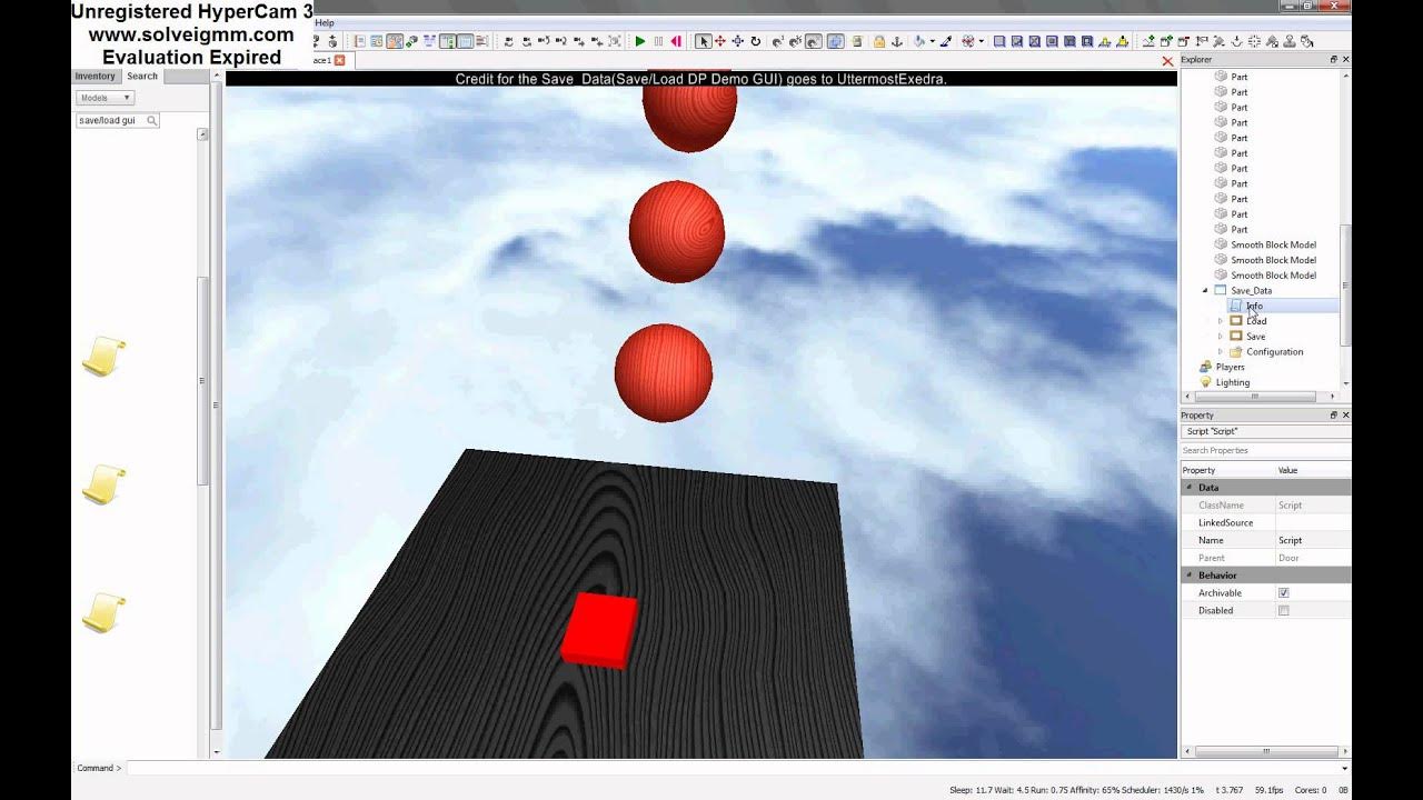 How to make a save/load Gui On your screen *Its works* ( version Dutch ...