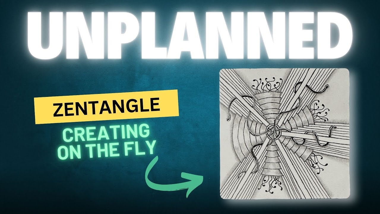 Unplanned Zentangle Art | Arukas Pattern | Creating on the Fly! - YouTube