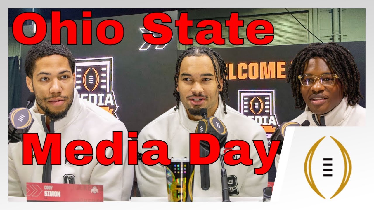 Buckeyes stars take the stage at CFP Championship Media Day - YouTube