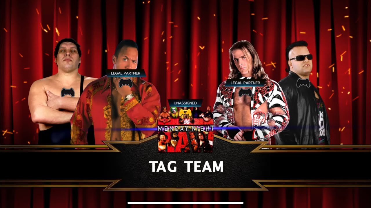 Andre The Giant & The Rock Vs Shawn Michaels & Jerry Sags Wwf 2k23 ...