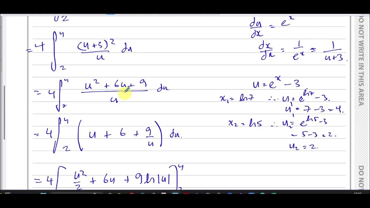 WMA14/01, IAL, (Edexcel), P4, October 2022, Q7(i), Integration, Substitution - YouTube