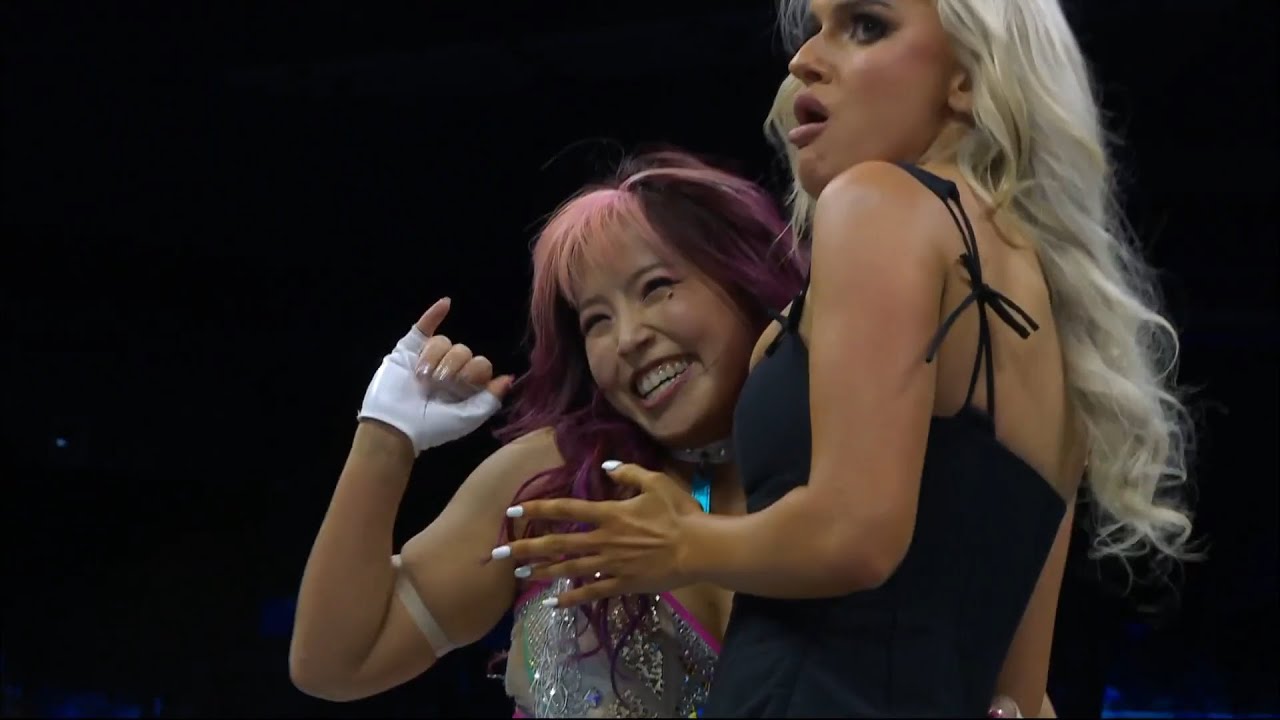Mariah May invites Toni Storm to join Mina Shirakawa's post match ...