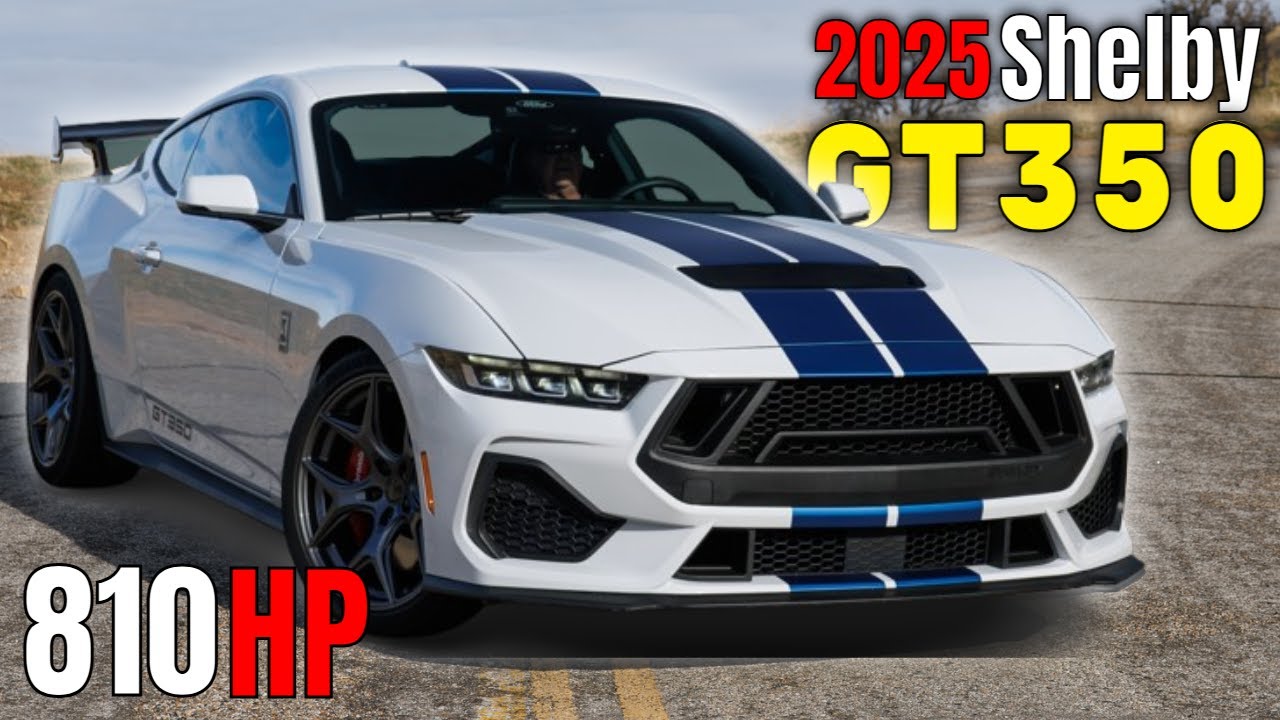 2025 Shelby GT350 and GT350R Mustang Comes With 810 Horsepower - YouTube