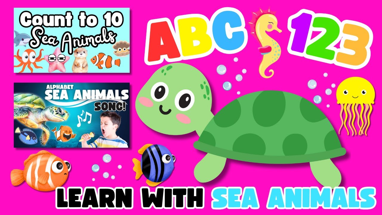 THE BEST Sea Animals Videos FOR KIDS 🐟 ABCs and 123s - YouTube