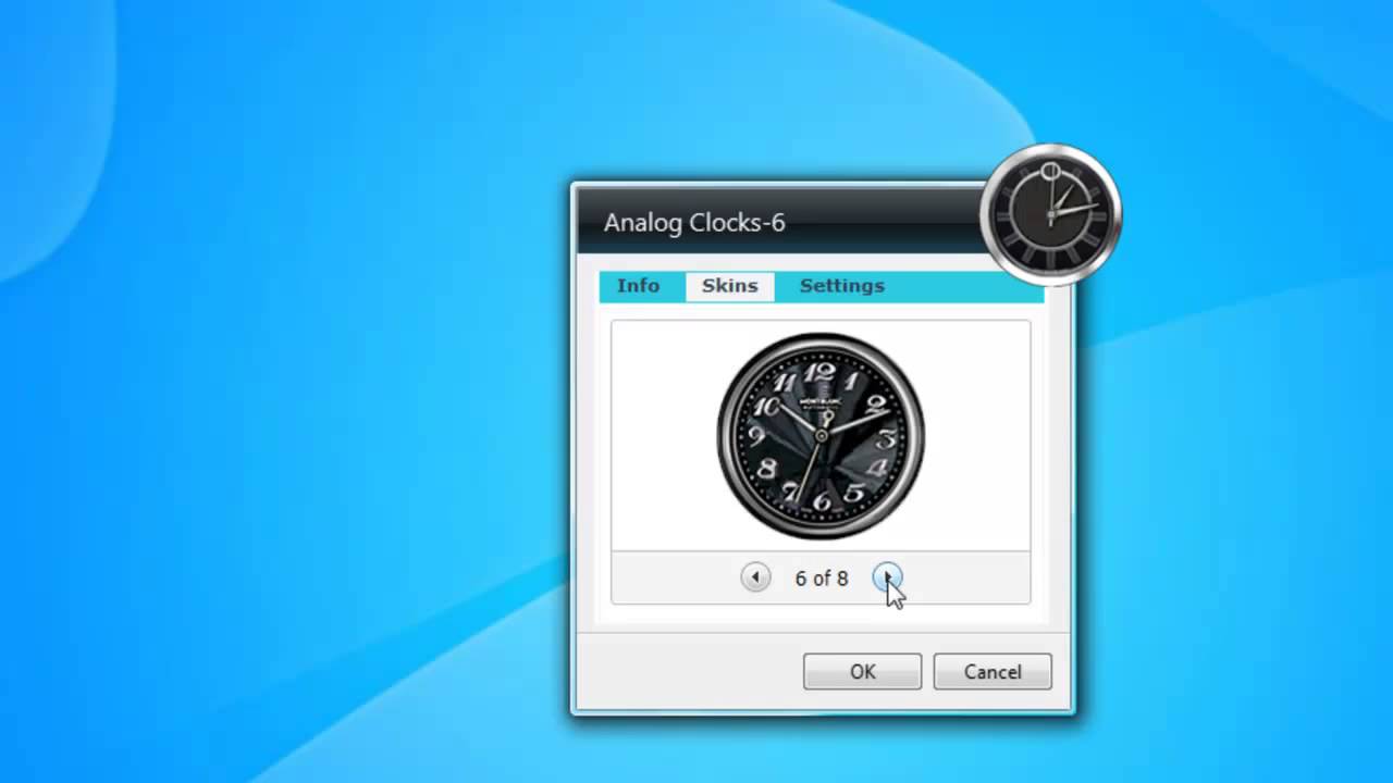 Analog Clocks 6 Windows 7 Sidebar Gadget - YouTube