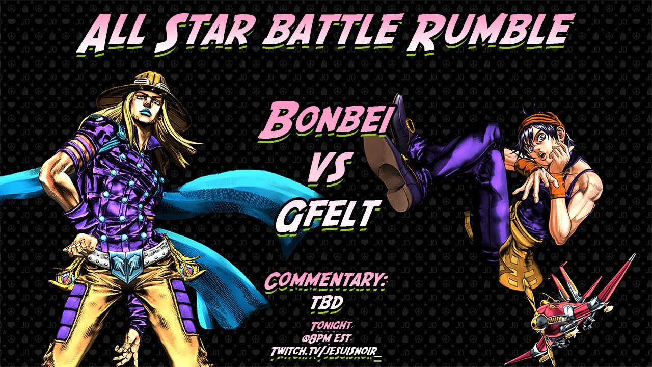 Jojo All Star Rumble FT10: Bonbei vs Gfelt - YouTube