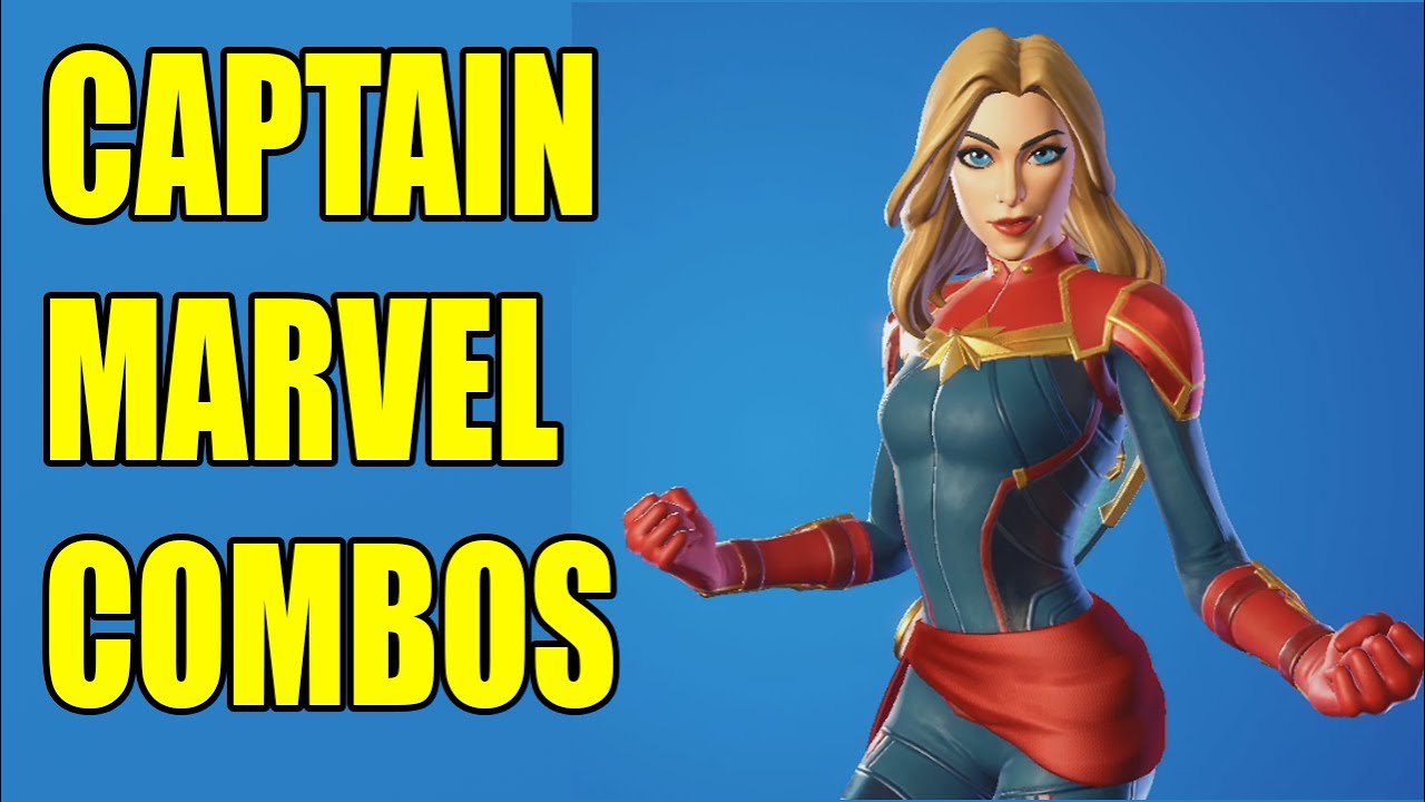 CAPTAIN MARVEL Skin BEST COMBOS in Fortnite - YouTube