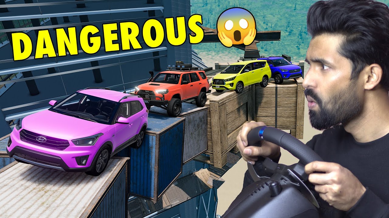HARDEST Indian Car Parkour challenge 😰 Creta vs Innova - YouTube