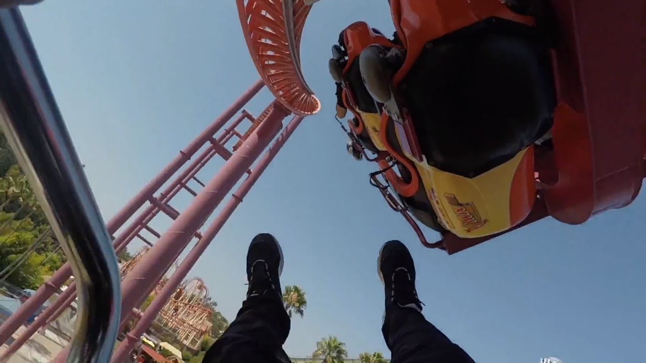 SIX FLAGS RIDES -V2 Vertical Velocity - HD POV Six Flags Discovery ...