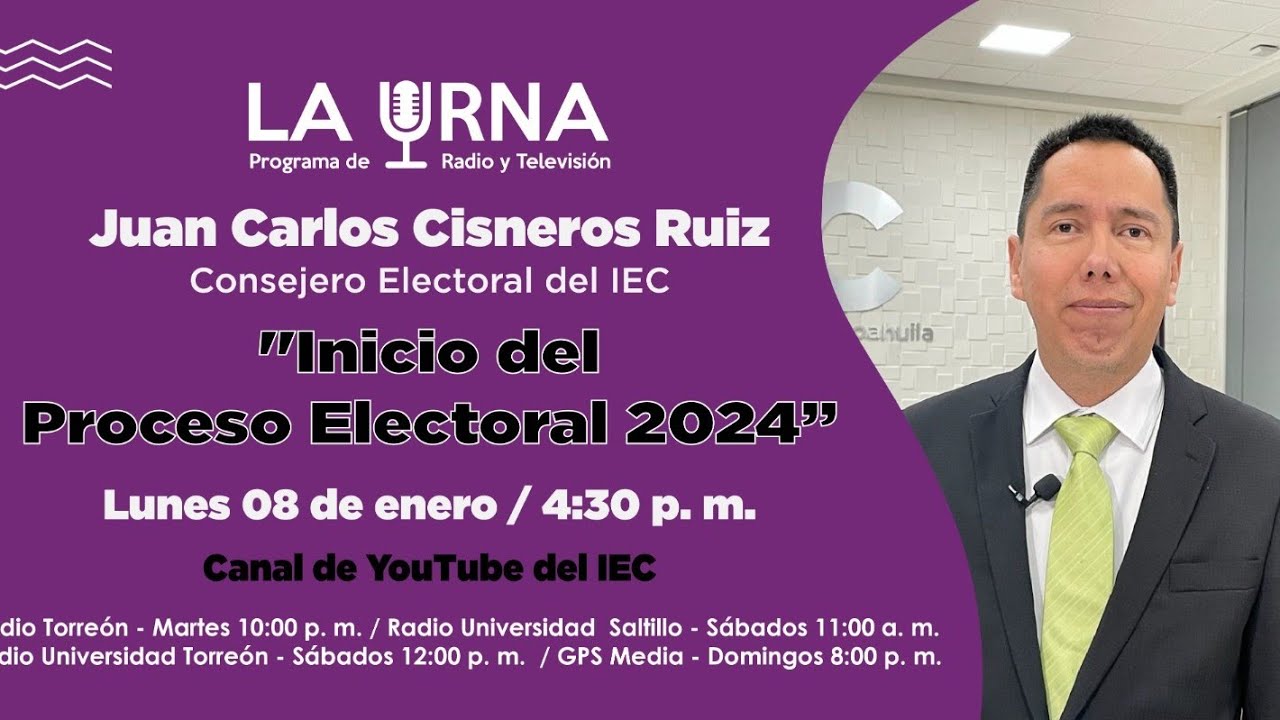 La Urna, programa de Radio y Televisión del IEC. Enero 8 de 2024 - YouTube
