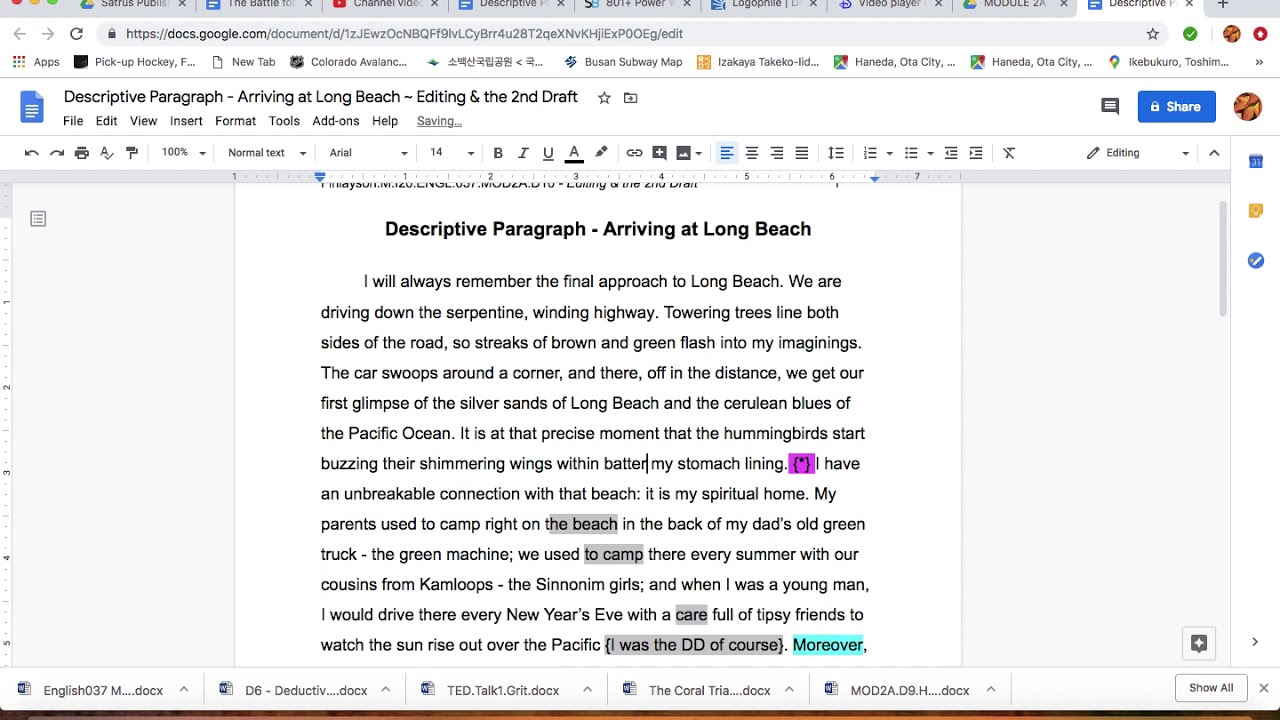 Editing & the 2nd Draft - YouTube