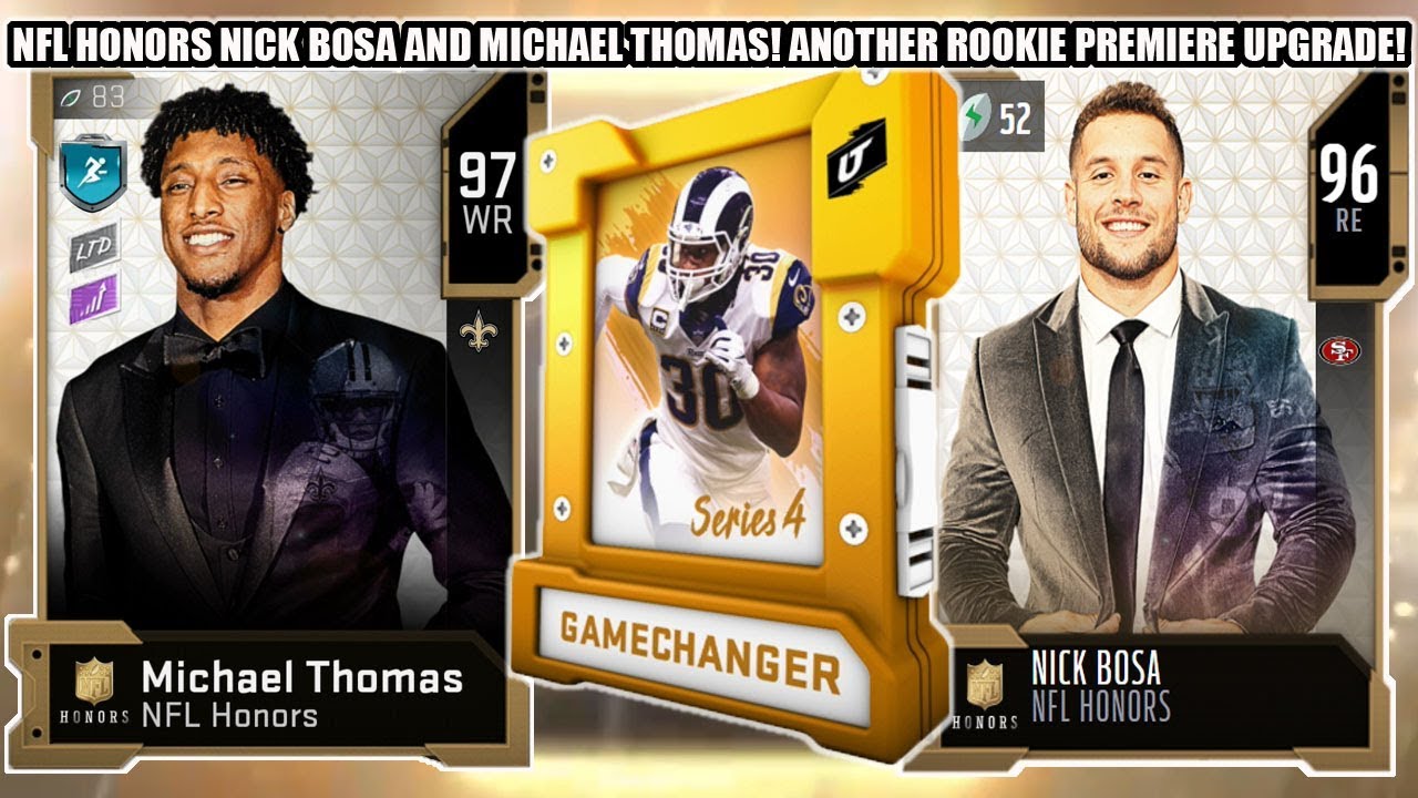LIMITED TIME NFL HONORS NICK BOSA AND MICHAEL THOMAS! ROOKIE PREMIERE ...