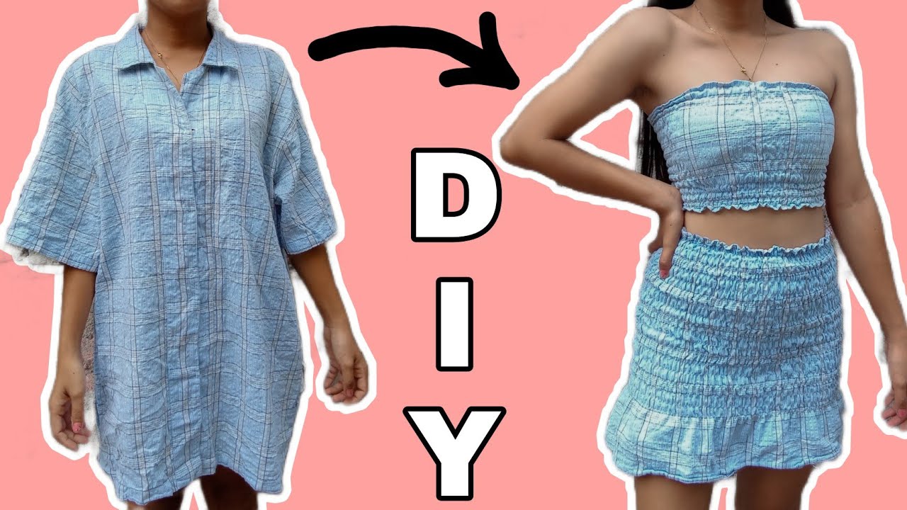 DIY TWO PIECE SET (Re-upload) | elsieee - YouTube
