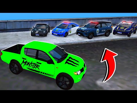 CAMINHONETE MONSTRA VS TODAS VIATURAS DA CIDADE!! 🚨😨 NO REBAIXADOS ELITE BRASIL