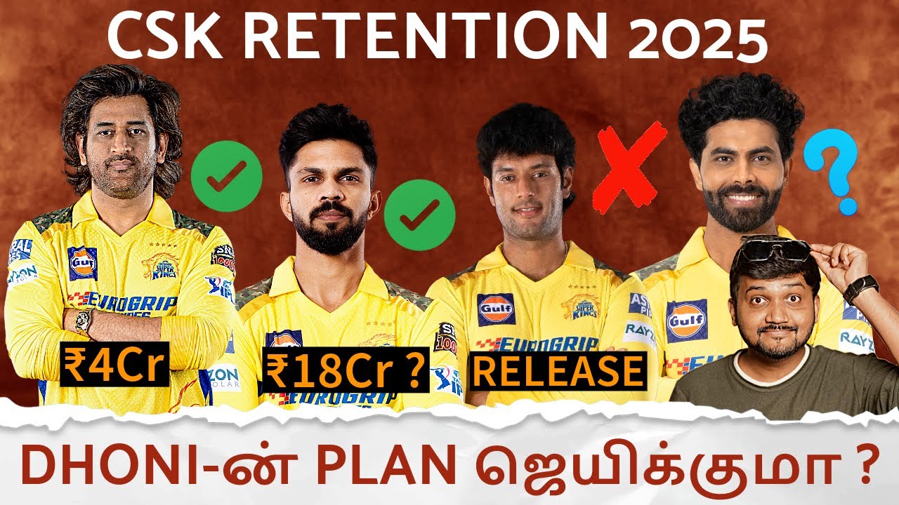 CSK RETENTION - யாருக்கு வாய்ப்பு ? RTM-ஐ நம்பி Dhoni போடும் STRATEGY ...