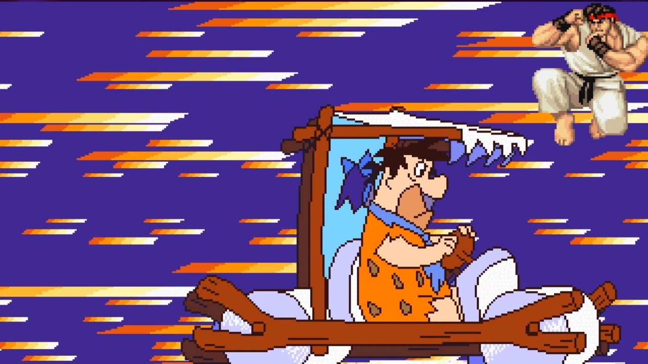 FRED FLINTSTONE vs RYU - The most epic fight ever made ! - YouTube